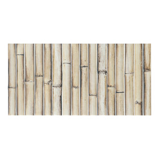 Bamboo Haven Clay Brown 5-7/8" x 11-7/8" Ceramic Wall Tile - Asian ...