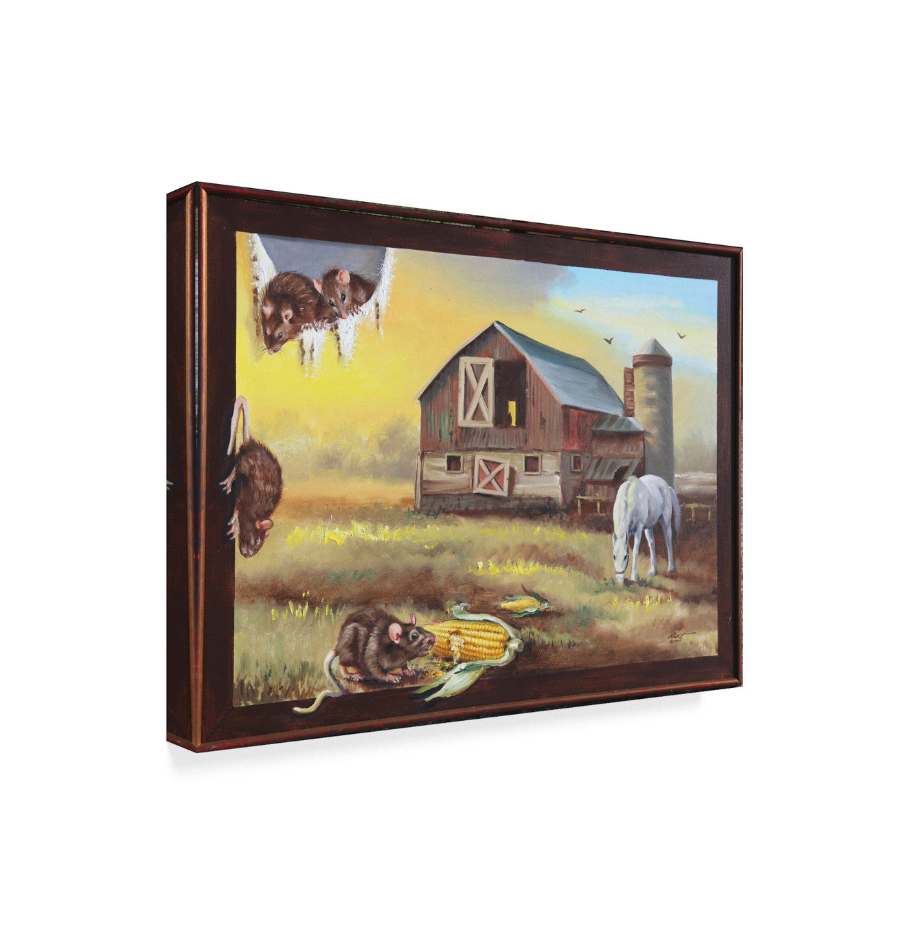 "Rats" by D. Rusty Rust, Canvas Art, 24"x18" - Farmhouse - Prints And ...