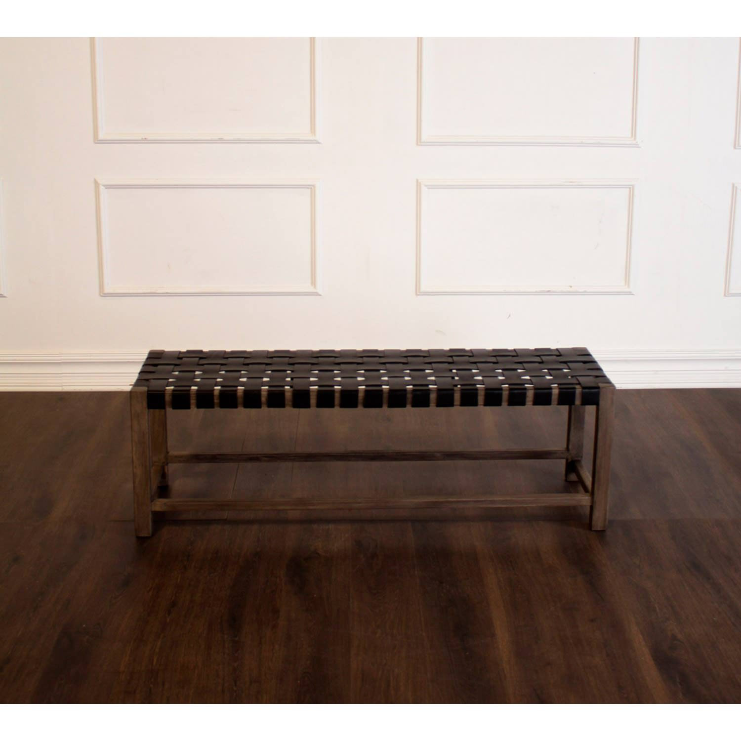 Long Bench Madeira 54" Black - Transitional - Upholstered Benches - by ...