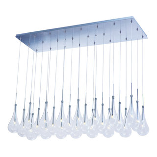 Larmes 24-Light LED Pendant, Polished Chrome - Contemporary - Pendant ...