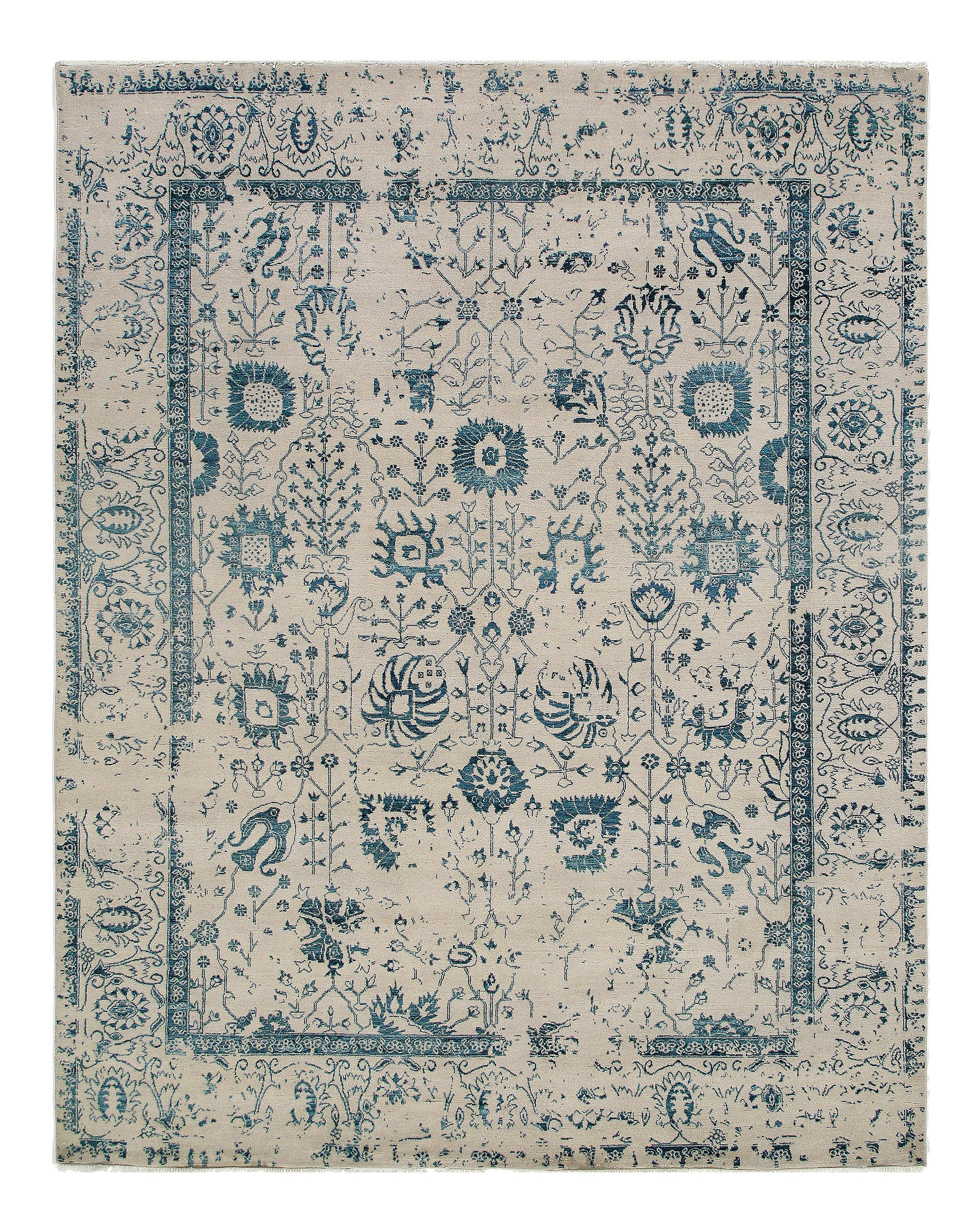 Ivory Erased Modern 8'x10' - Contemporary - Area Rugs - by Pasargad DC ...