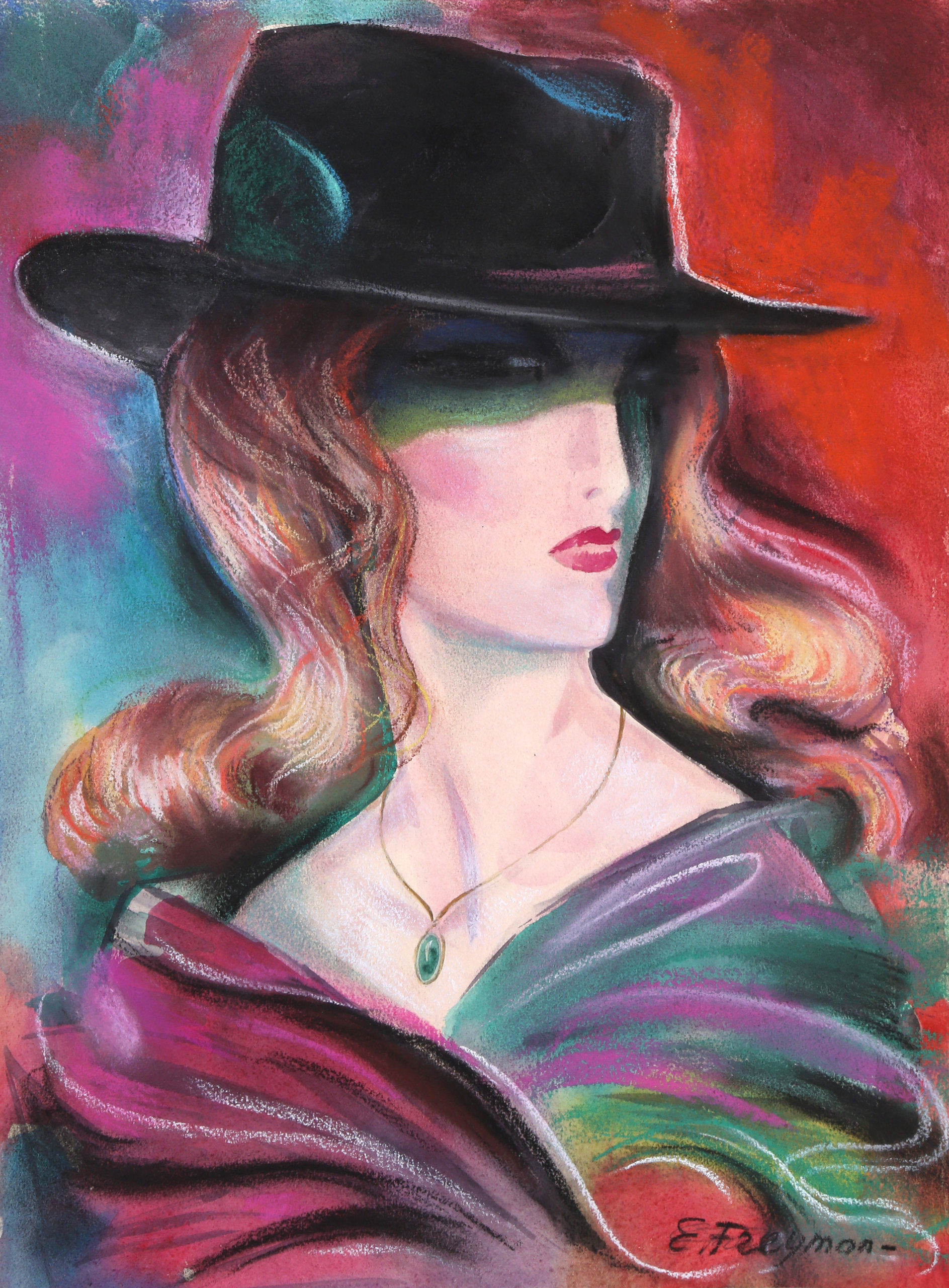Lady's Portrait, Erik Freyman, 13.5x9.5 - Contemporary - Paintings - by ...
