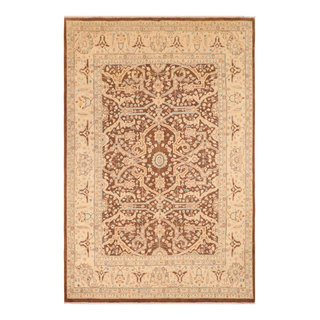 Oriental Ziegler Lavette Brown Beige Hand-Knotted Wool Rug - 7'9'' x 10 ...