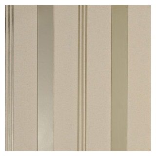 Collin Beige Bexley Stripe Wallpaper, Bolt - Contemporary - Wallpaper ...