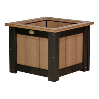 Poly Square Planter, 24 Inch - Transitional - Outdoor Pots And Planters ...