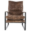 Dark Brown Lounge Chair, Eleonora Lex - Industrial - Armchairs And ...