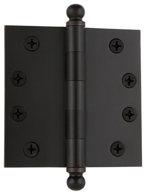 4" Ball Tip Heavy Duty Hinge, Square Corners - Traditional - Hinges ...
