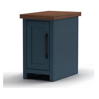 Legends Home Nantucket 14 inch Chairside Table, Blue Denim and Whiskey ...