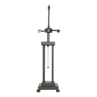 26" High Column Mission 2 Light Table Base - Traditional - Lamp Bases ...