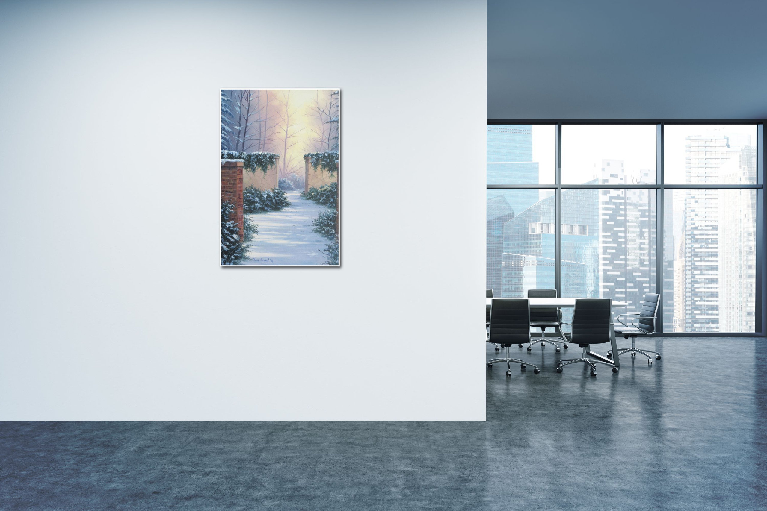 Rose Gehrman Snowy Path Art Print, 24"x36" - Contemporary - Fine Art ...