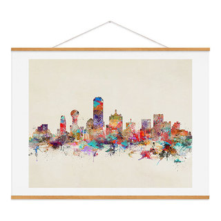 Brian Buckley Dallas Texas Skyline Art Print, 30x40 - Contemporary ...