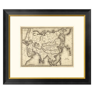 "Map of Asia, 1839" Framed Digital Print by Samuel Augustus Mitchell ...