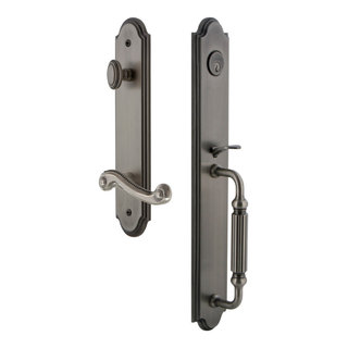 Arc 1-Piece Dummy Handleset, F Grip and Newport Lever, Left-Handed ...