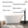 65in Solid Surface Freestanding Bathtub in Matte White - Contemporary ...