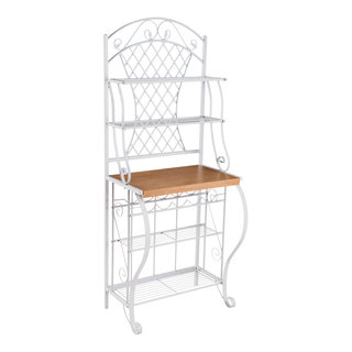 Atlanta Baker's Rack, White, 27.5"x16.5"x68" - Traditional - Baker's ...