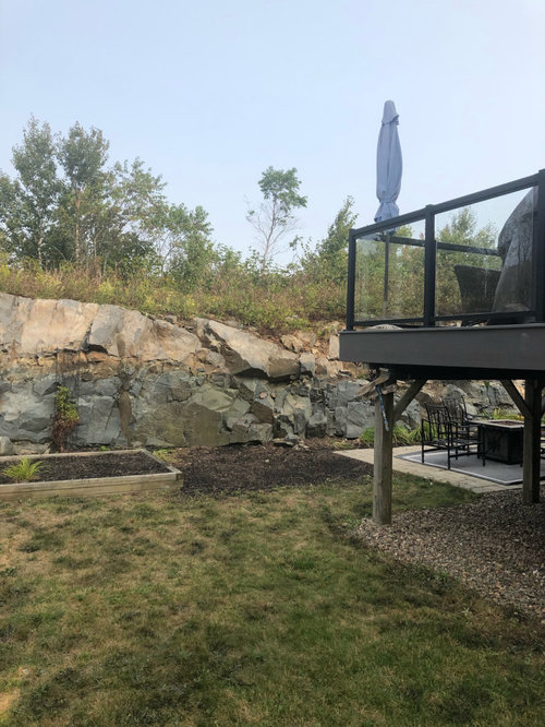 Natural rock face landscaping ideas