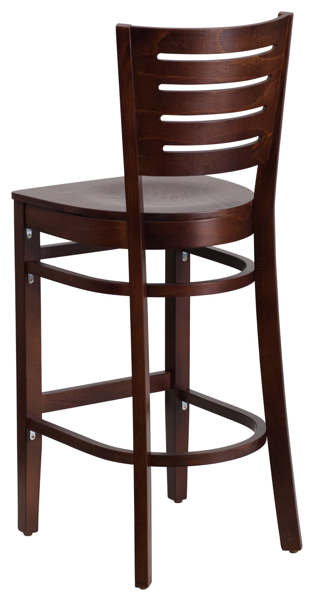 Traditional Bar Stool, Beechwood Construction With Curved Slatted Back ...