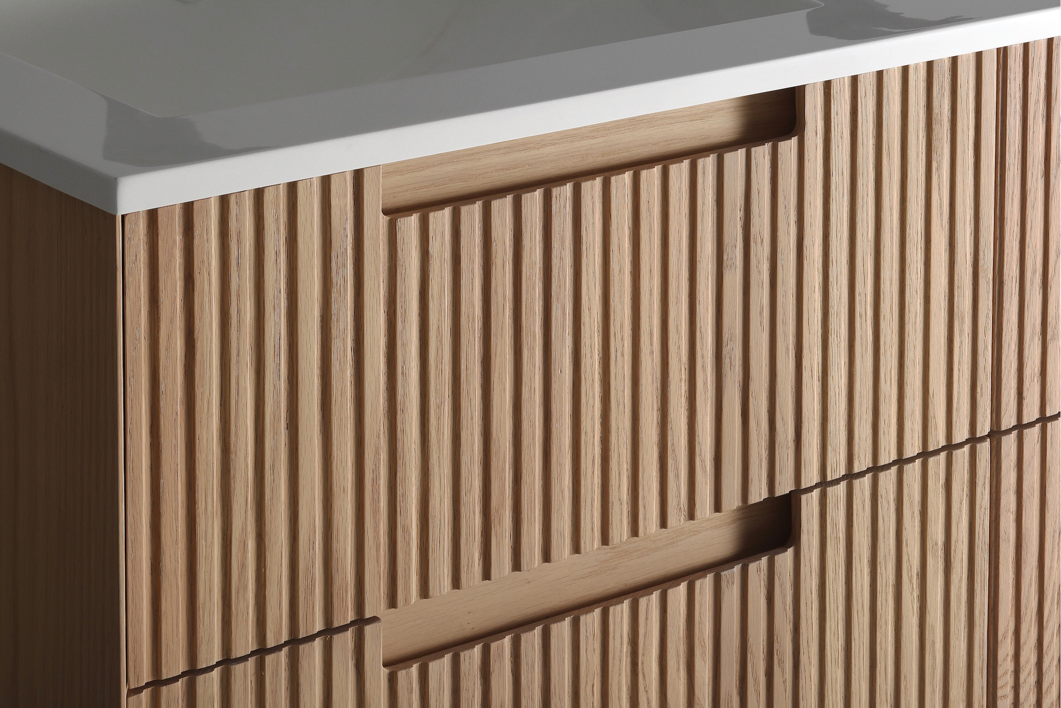 Fiore Wall Mount Modern Bathroom Vanity, Oakwood, 40" - Contemporary ...