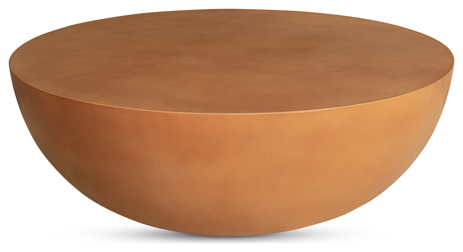 Insitu Terracotta Concrete Coffee Table, 47W x 47D x 15.75H ...