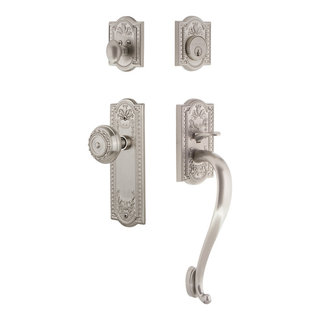 Meadows Plate S Grip Entry Set Meadows Knob, Antique Brass, Backset ...