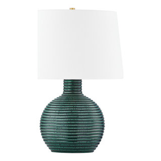 Sara 1-Light Table Lamp, Aged Brass - Contemporary - Table Lamps - by ...