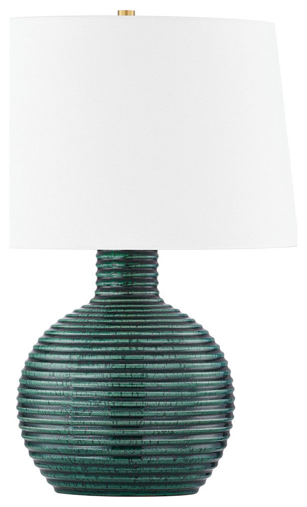 Sara 1-Light Table Lamp, Aged Brass - Contemporary - Table Lamps - by ...