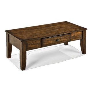 Kona 48" Wide Coffee Table With Drawer, Raisin - Transitional - Coffee ...