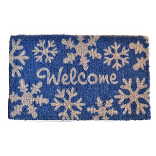 Welcome Snow Flakes Coir Mat - Contemporary - Doormats - by Imports ...