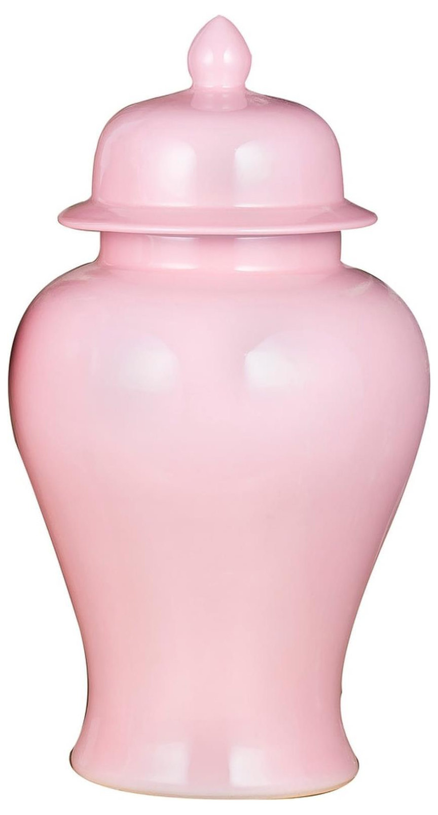 Traditional Blush Pink Temple Jar, Small - Asian - Decorative Jars And ...