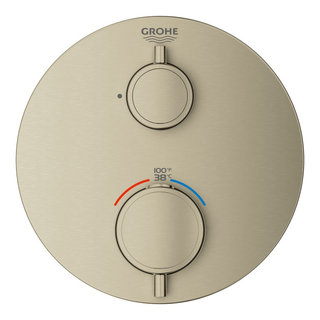 Grohe 24 107 Grohtherm Thermostatic Valve Trim Only - Tub And Shower ...