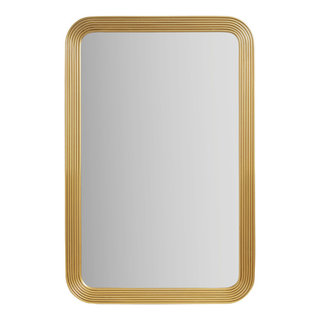 Madison Park Aurelia Rounded Rectangle Fluted Wall Mirror, Gold ...