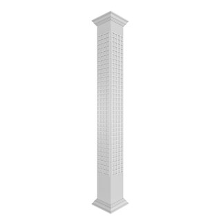 Craftsman Classic Square Non-Tapered Bondi Fretwork Column, 8"Wx8'H, 10 ...