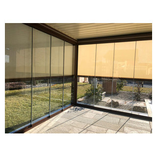 Pergola bioclimatica Villastellone - Patio - Turin - by Fratelli Bosio ...