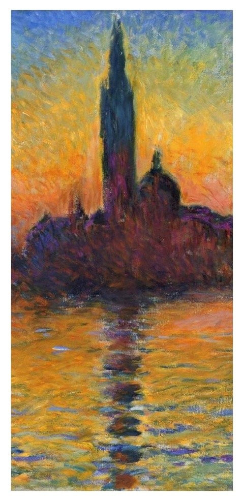 "Twilight Venice (left)" Digital Paper Print by Claude Monet, 16"x32 ...