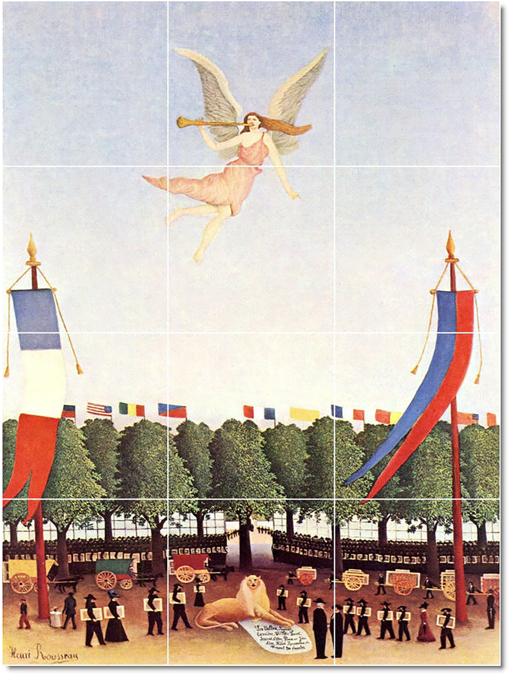 Jean-Jacques Rousseau Poster Art Painting Ceramic Tile Mural #86, 18 ...