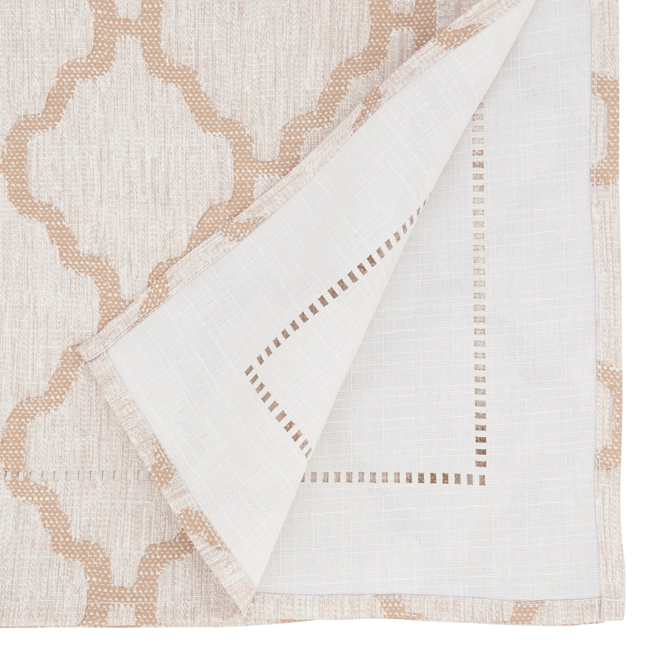 Runner With Laser-Cut Hemstitch Design, 16"x120" - Mediterranean ...