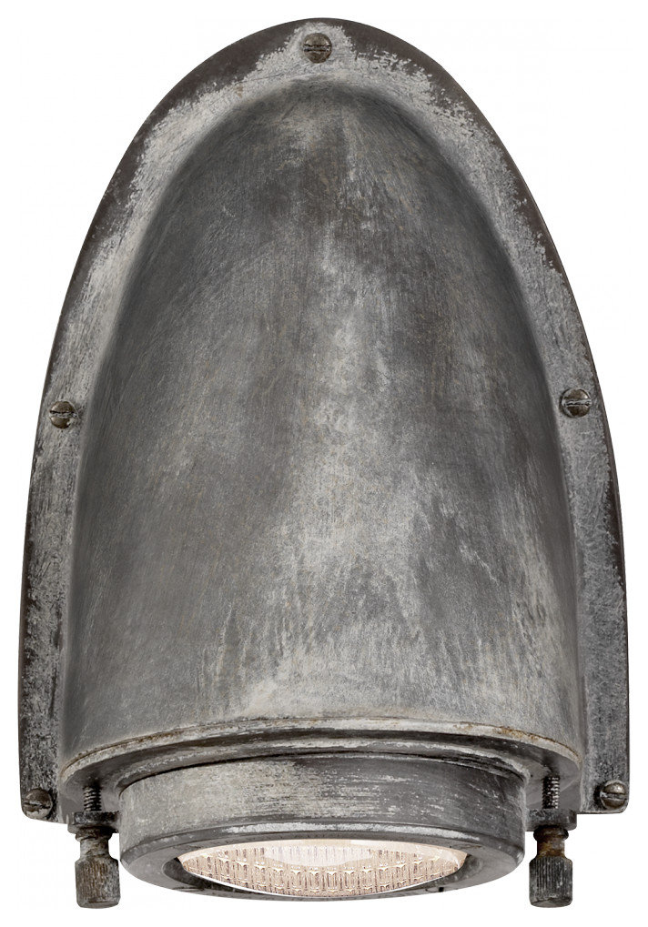 Grant Weathered Zinc Small Outdoor Sconce - Farmhouse - Outdoor Wall ...