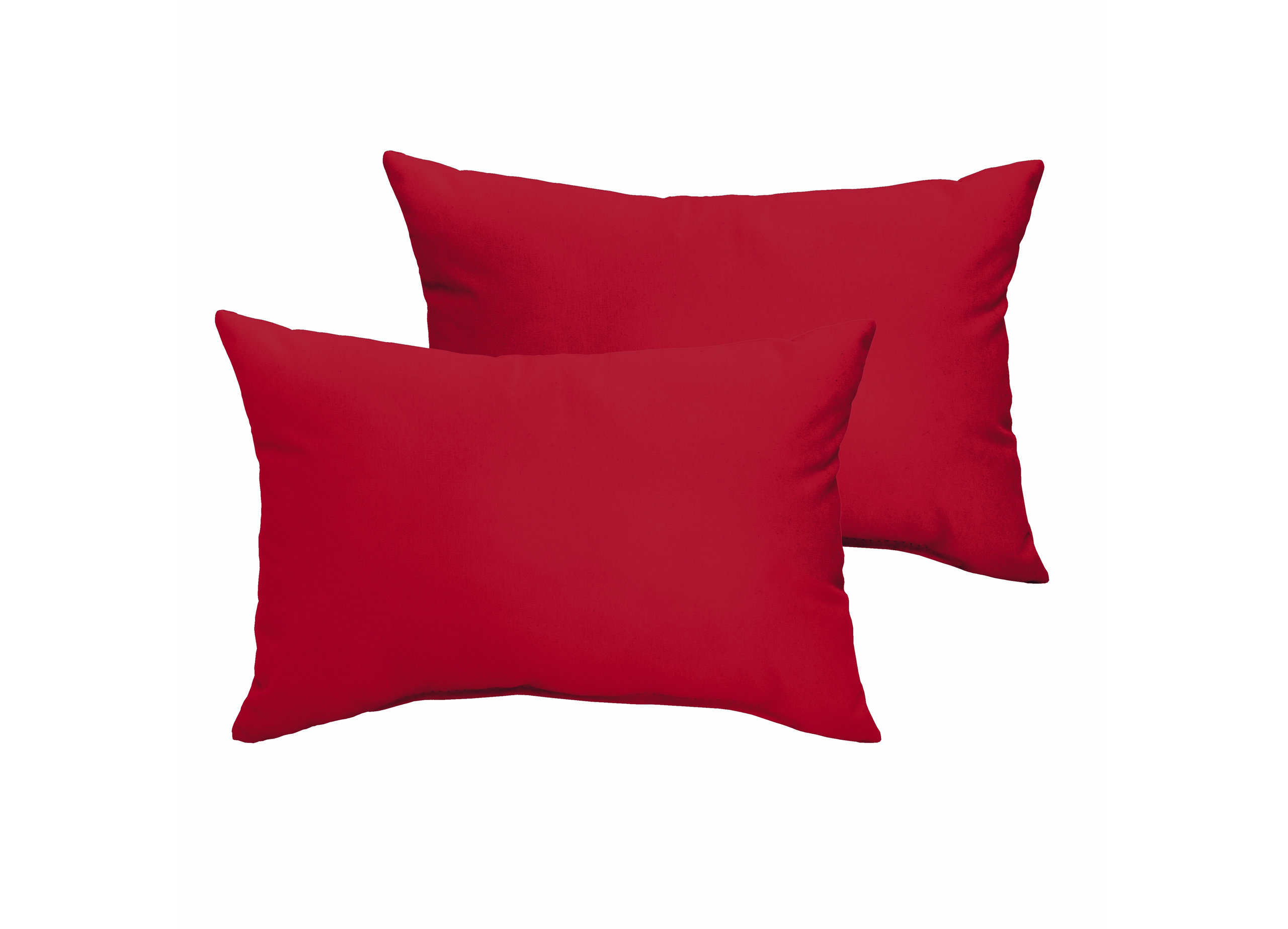 Crimson Red Outdoor Pillows, Set of 2, 13"x20" - Contemporary - Outdoor ...