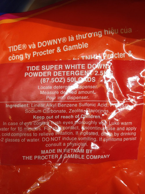 Vietnamese Tide With Interesting Labels