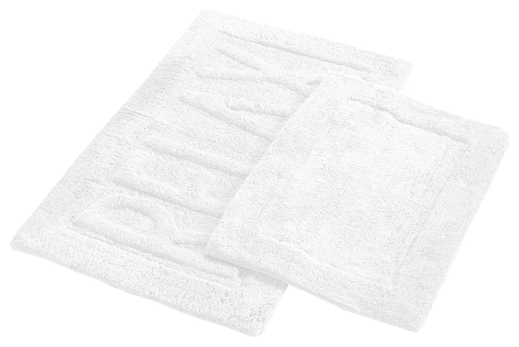 Benzara BM250892 Veria 2 Piece Bath Mat With RELAX Sculpted Details ...