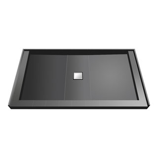 TileRedi WD3642CDT-PVC 36x42 Triple Curb Pan Center Drain - Shower Pans ...