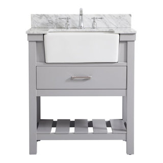 Elegant Lighting VF60130-BS Clement 30" - Transitional - Bathroom ...