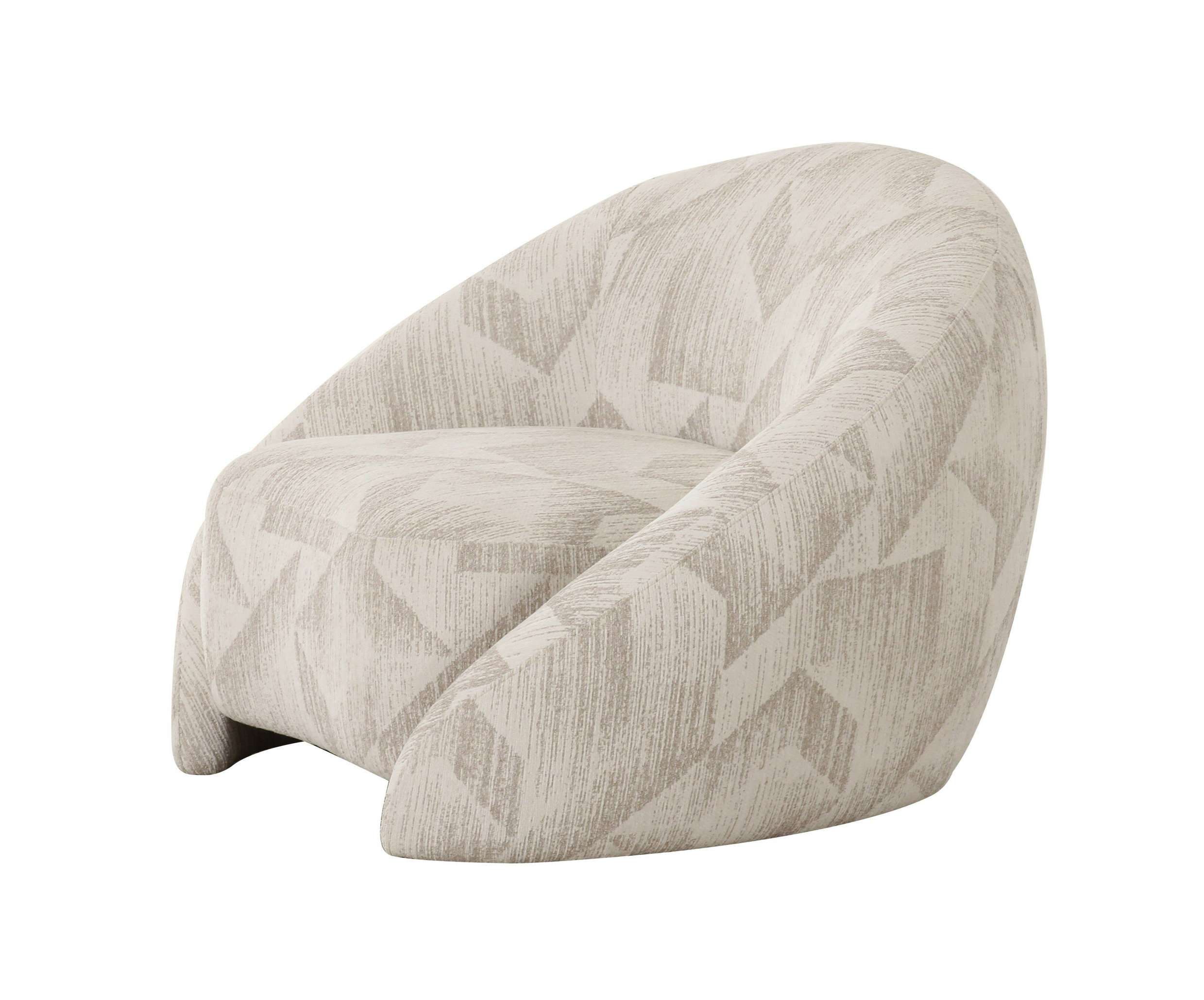 Divani Casa Gentle Modern Beige Pattern Fabric Accent Chair ...
