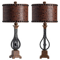 Rambler Table Lamp 33.5" H Resin Antique Iron Finish, Set of 2 ...