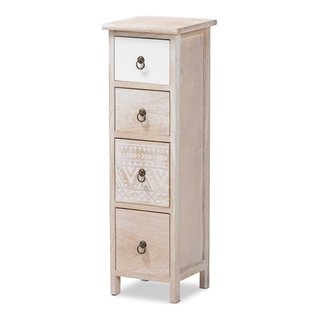 Baxton Studio Seanna And Contemporary Multi-Colored Wood 4-Drawer ...