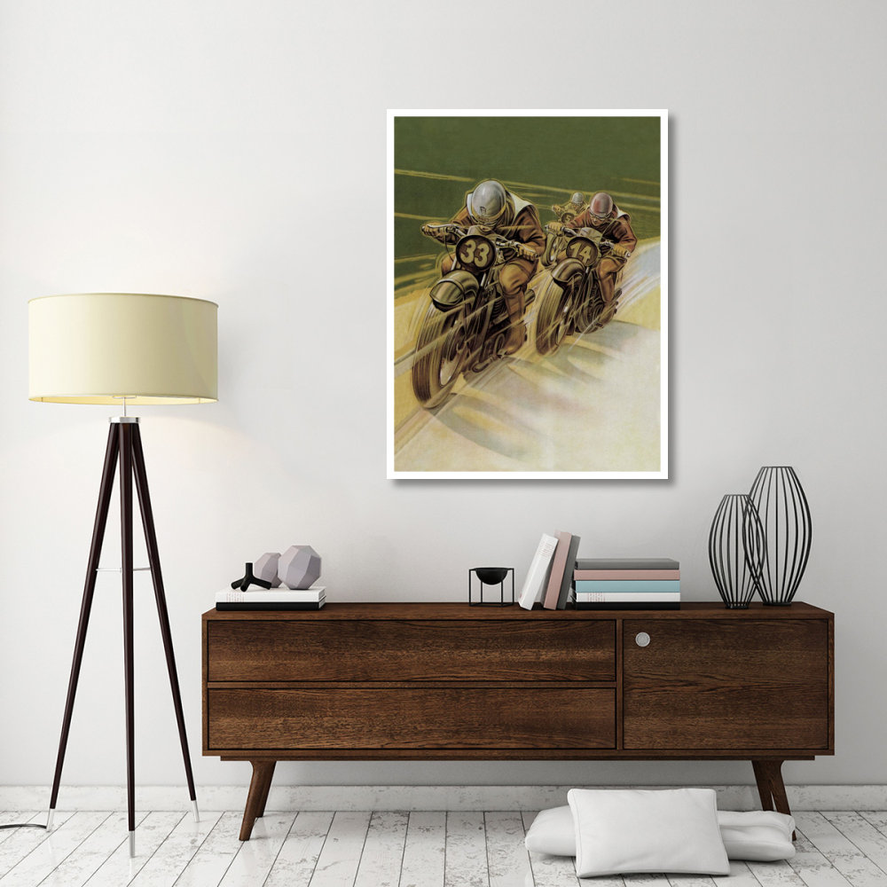 "Motorcycle Racing" Digital Paper Print by Klokein, 14"x18", 38"x50 ...