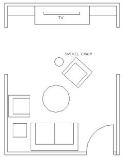 Small living room with 3 entrances (2 large 1 small) Help with layout.