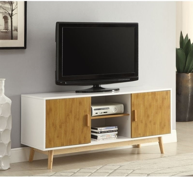 Pemberly Row TV Stand in White - Midcentury - Entertainment Centers And ...