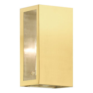 Winfield 2 Light Satin Gold Outdoor ADA Medium Sconce - Transitional ...