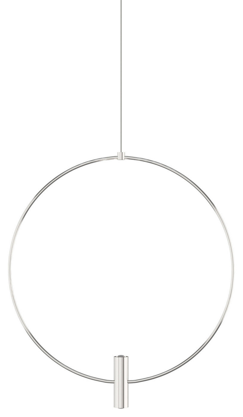 Satin Nickel LED Pendant from the Layla Collection, 1.100 - Modern ...